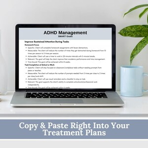 ADHD Smart Goals for Treatment Planning, Therapy Cheat Sheet, Therapy ...