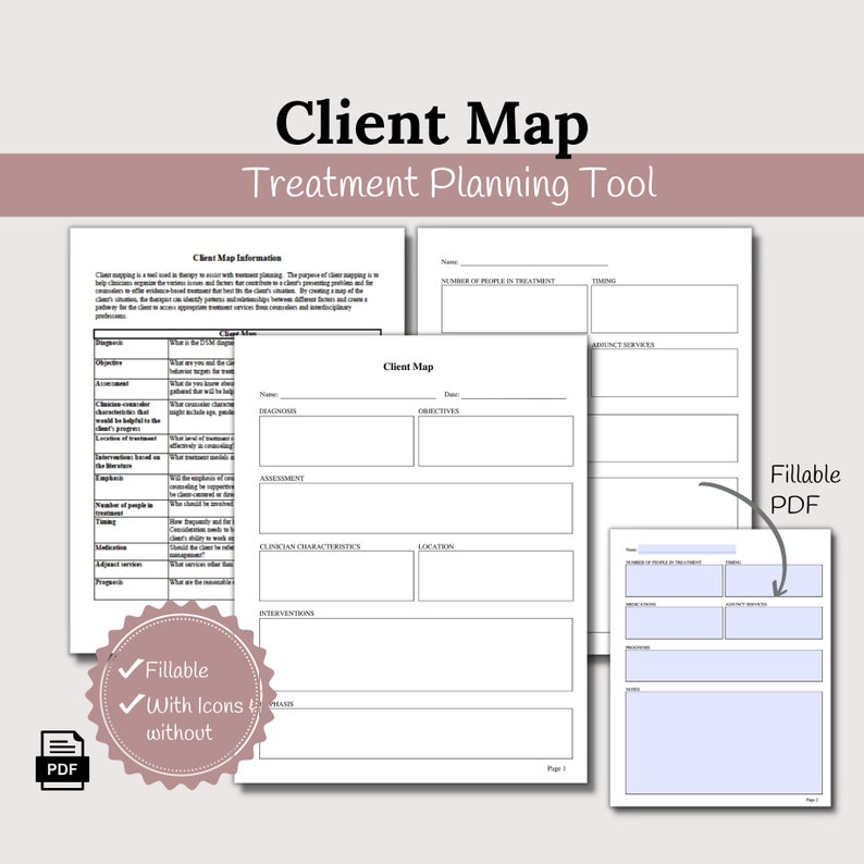 Client Map, Treatment Planning Tool, Treatment Objectives Evaluation ...