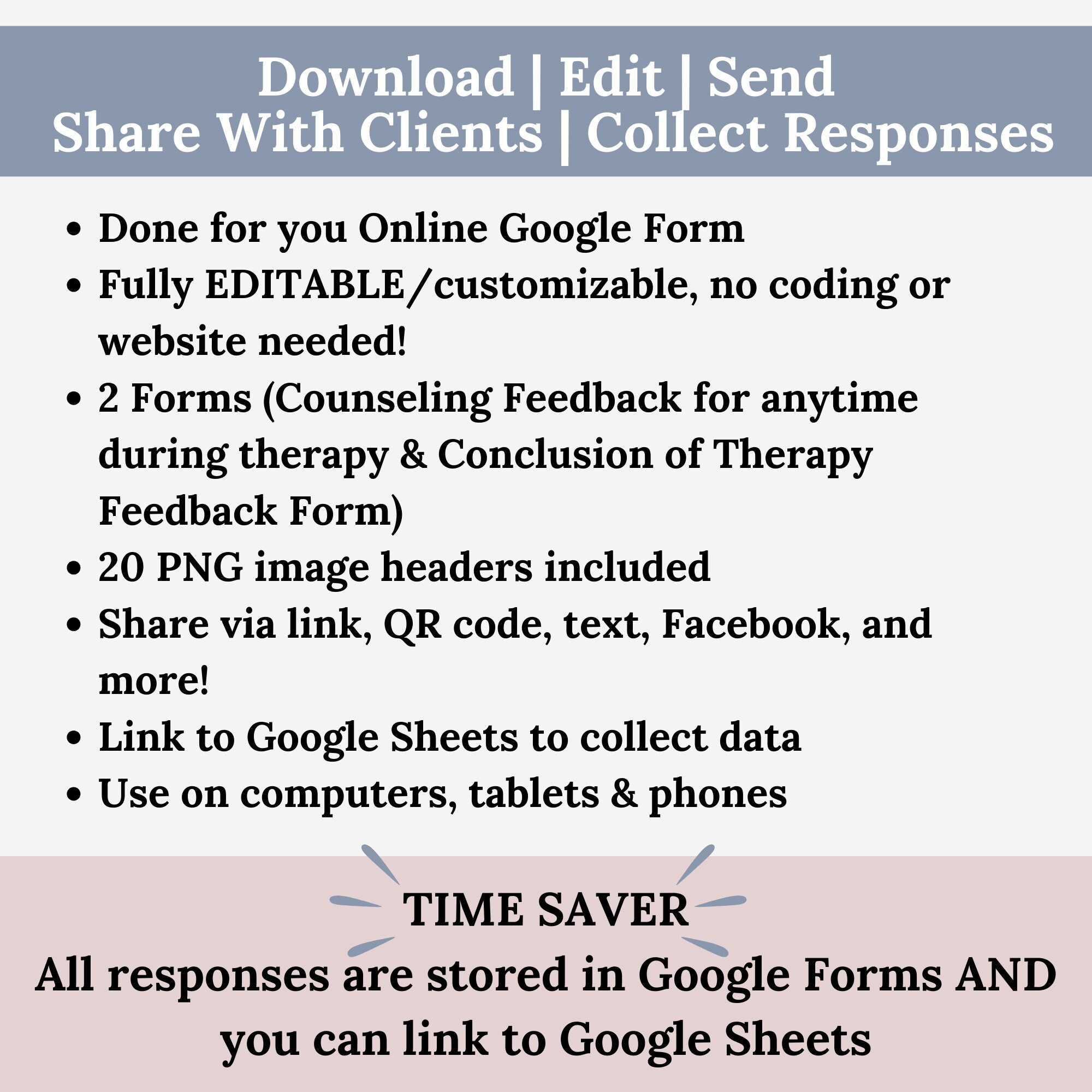 Counseling Feedback Google Forms Template: Therapist Resource (digital ...