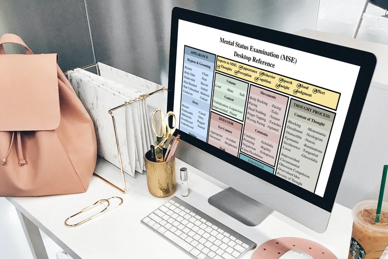 Mental Status Exam Cheat Sheet MSE Desktop Reference MSE - Etsy Canada