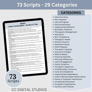 Therapy Scripts for Client Termination, 73 Therapy Cheat Sheets ...