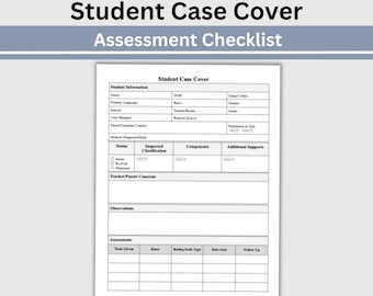 School Psychology-assessment Checklist - Etsy
