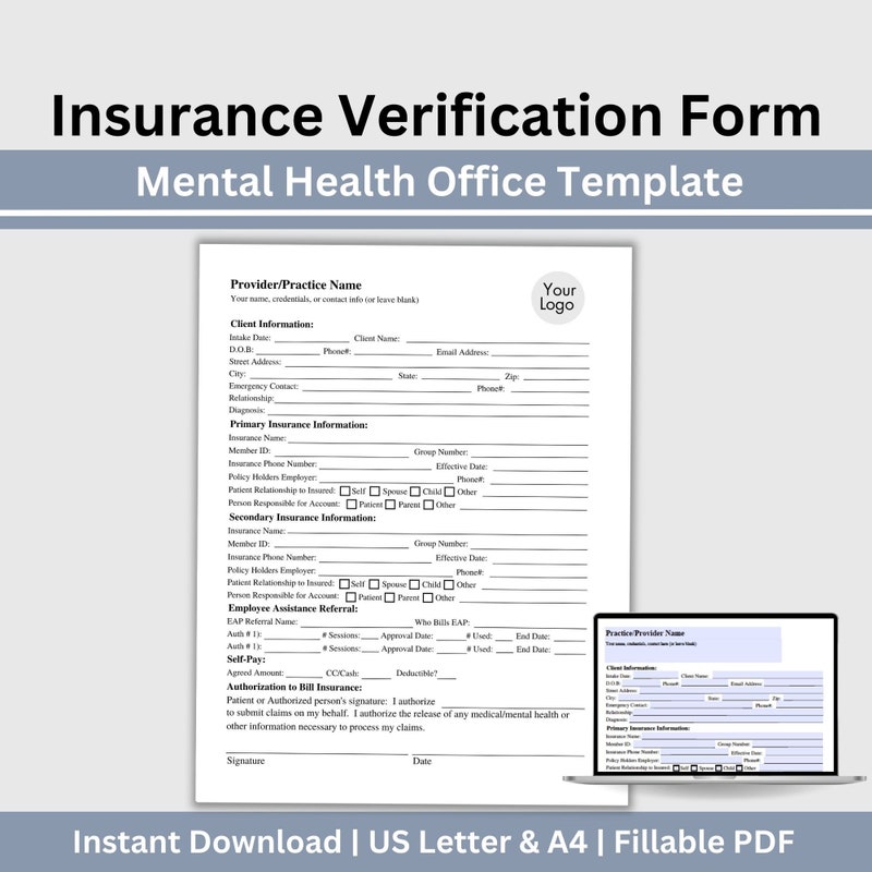 Insurance Intake Forms - Etsy