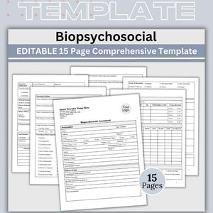 Biopsychosocial Client Intake Form: 15-page Google Doc Template - Etsy