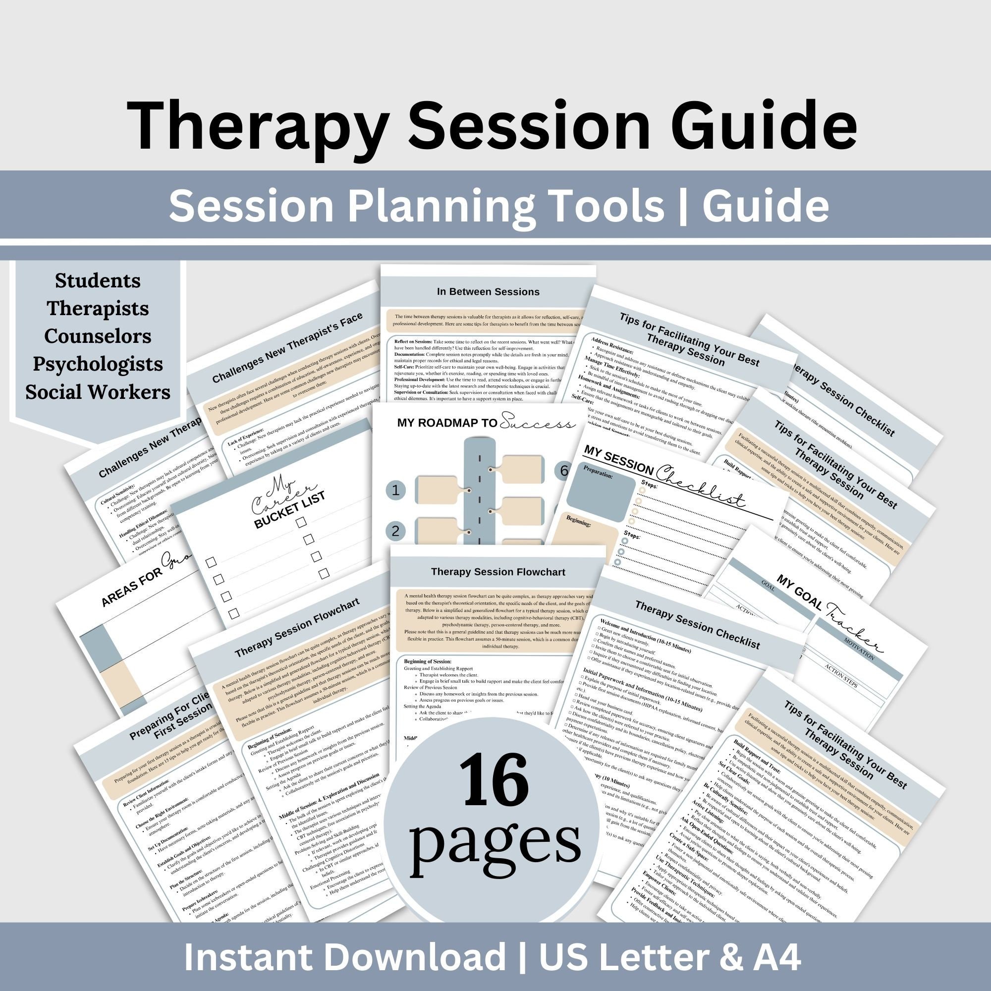 Therapy Session Guide: Counseling Tools & Checklist (digital Download ...
