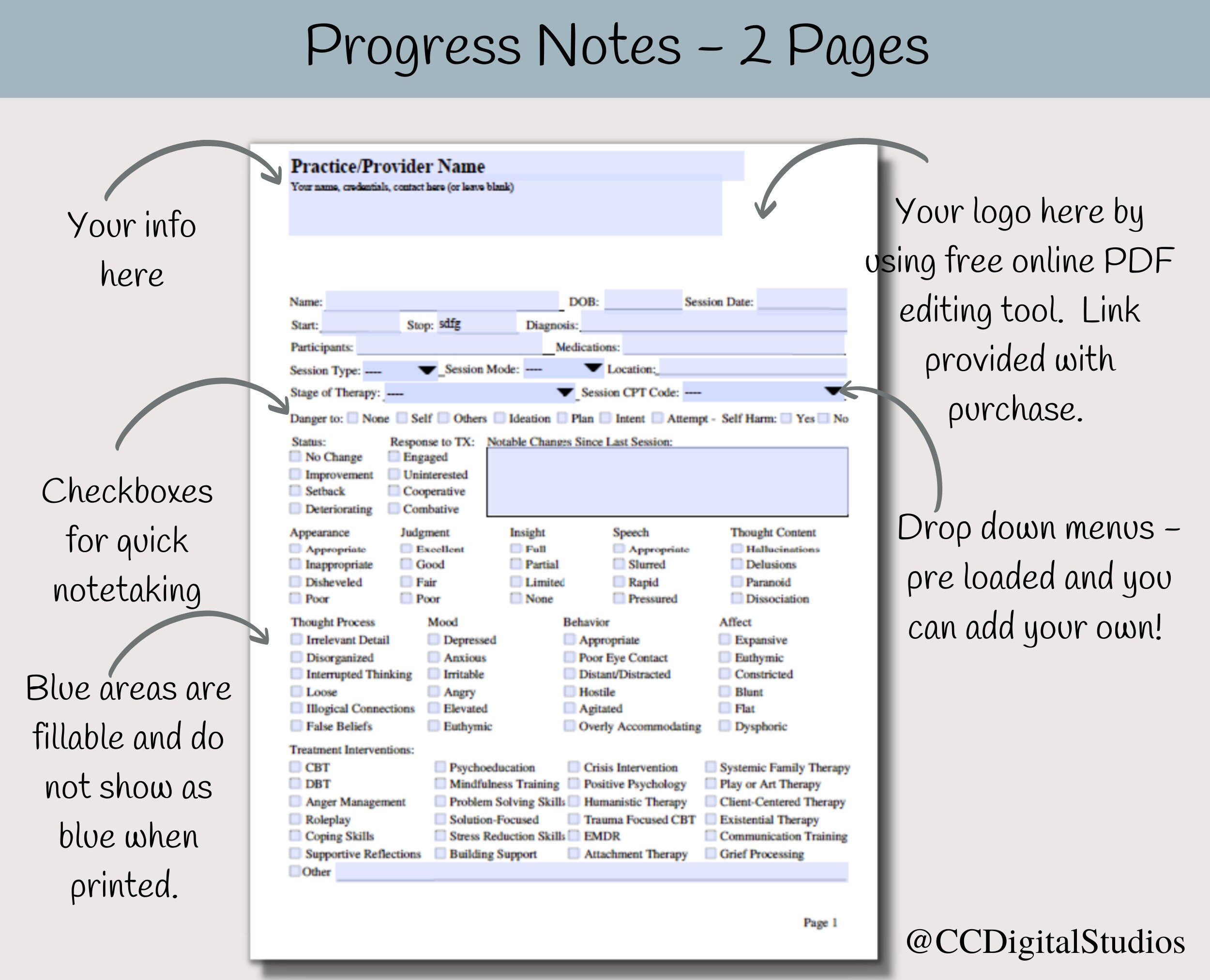 Clinician Documentation Bundle SAVE 15% Progress Notes - Etsy