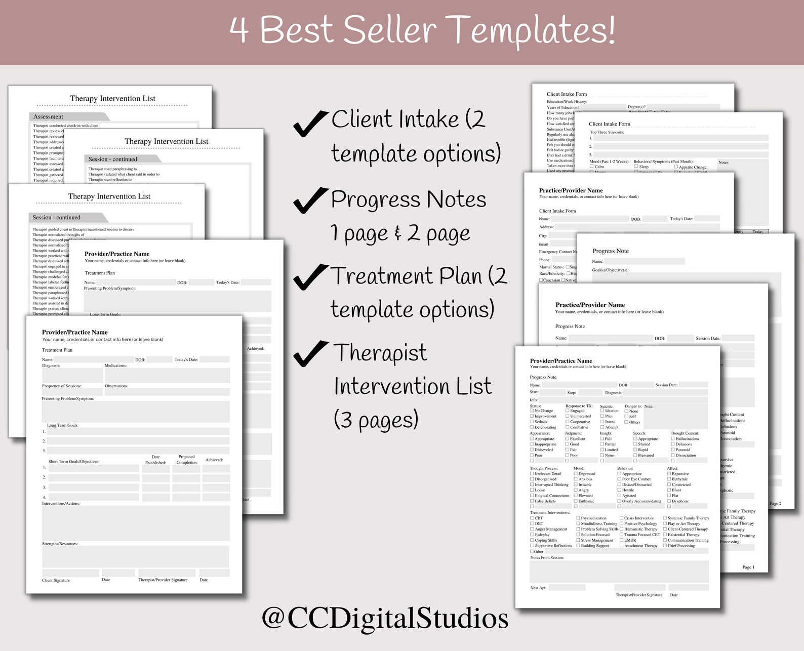 Documentation Bundle Progress Note Template Clinical Terms - Etsy