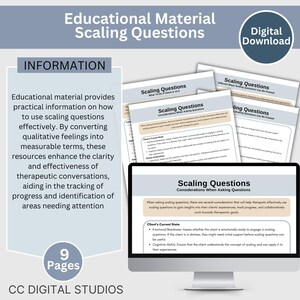 Therapy Questions Scaling Questions for Counseling Sessions, Therapy ...