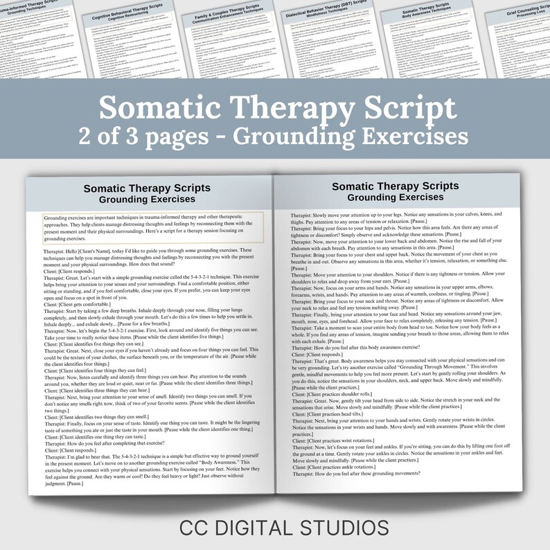 Therapy Scripts 64 Detailed Scripts, Therapist Office Cheat Sheets, DBT ...