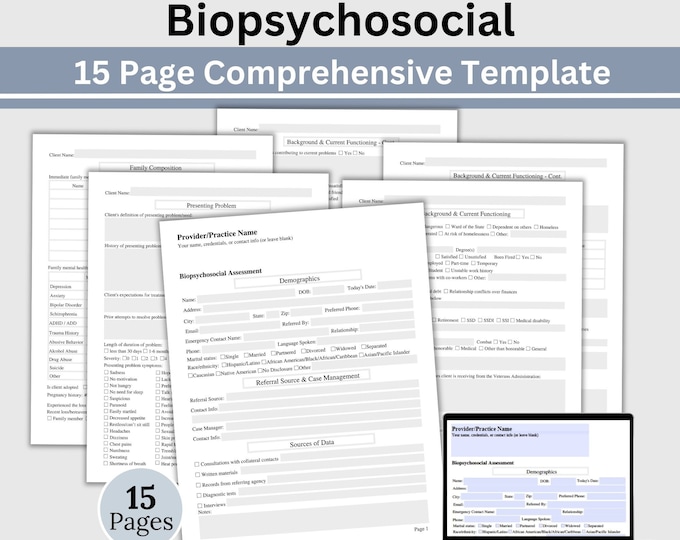Biopsychosocial Case Formulation Cheatsheet Perfect for Creating ...