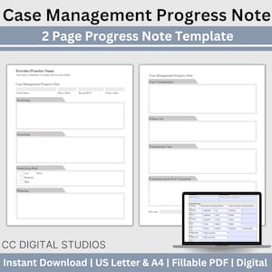 Case Manager Notes Bundle: Social Worker Tools (fillable PDF) - Etsy