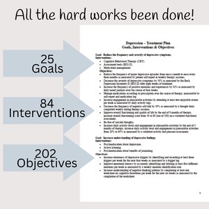 Depression Therapy Goals Interventions and Measurable Objectives ...