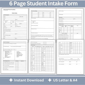 Student Intake Mental Health Form, School Social Worker, School ...
