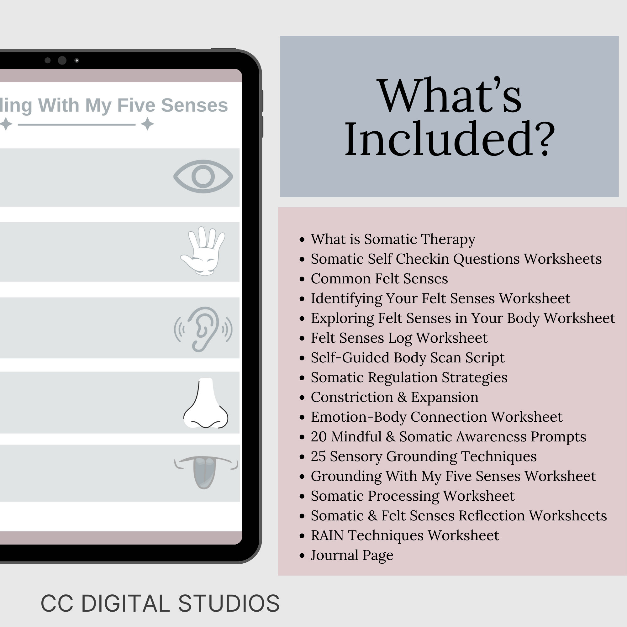Somatic Therapy Worksheets: Felt Senses, Trauma, Emotional Regulation ...