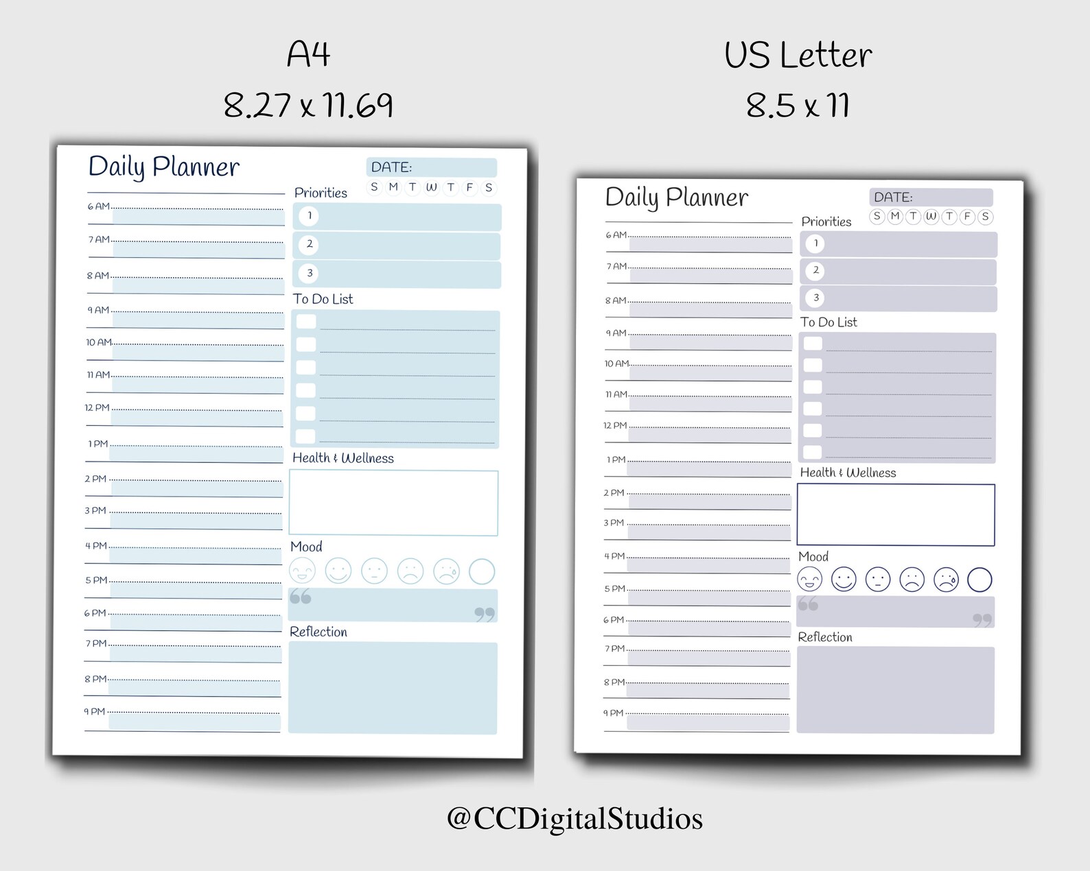 30 Minute Planner Printable, Simple Daily Planner, Time Blocking PDF ...
