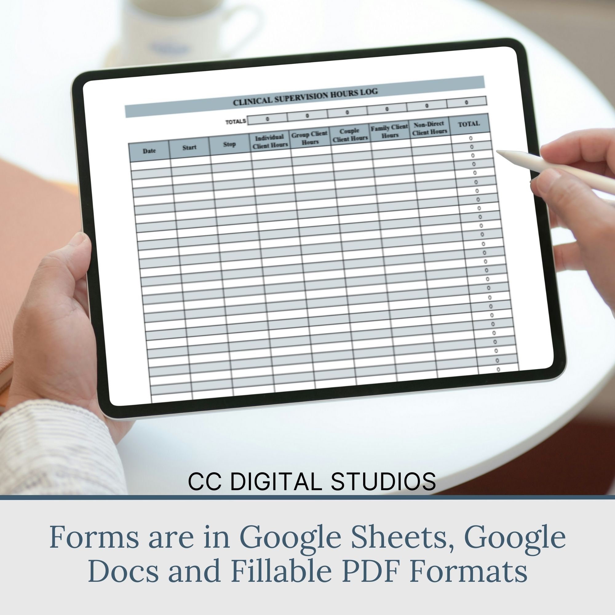 Counseling Supervision Forms: Hours Log, Session Notes (google Docs ...