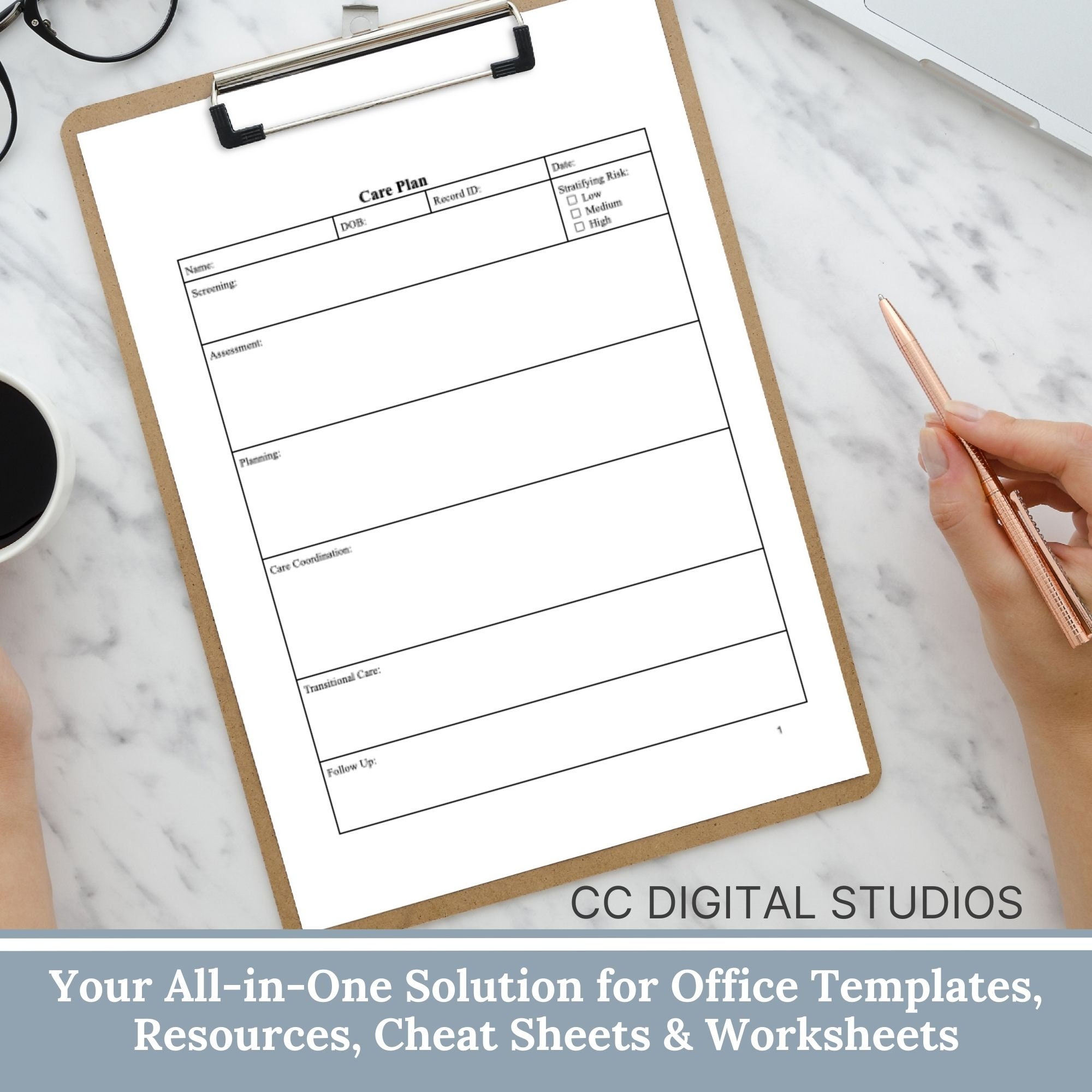 Care Plan Template, Case Manager, Social Worker, Therapy Resource ...