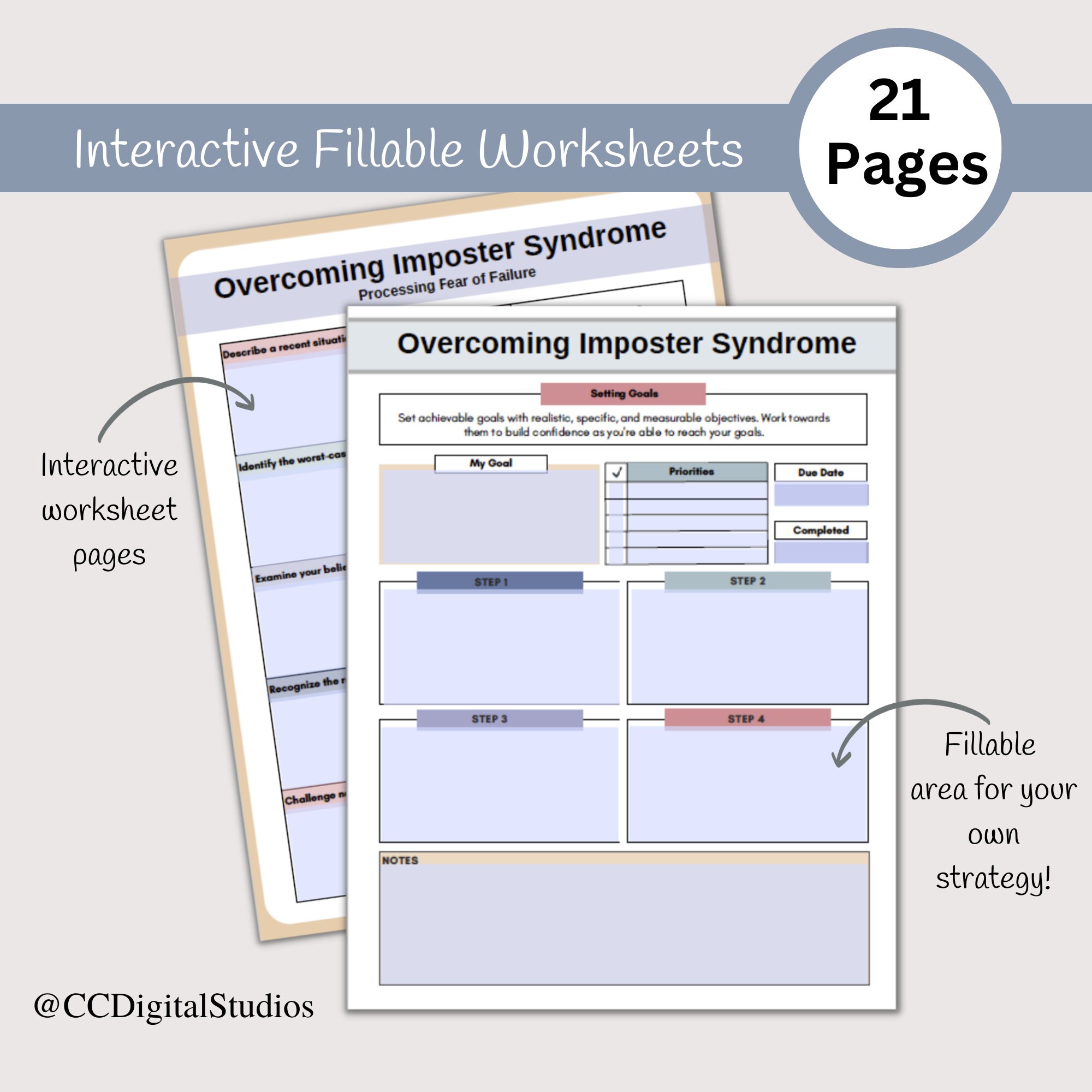 Imposter Syndrome Worksheets and Information, Confidence Printable ...