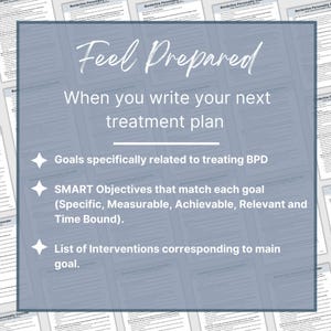 BPD Treatment Planning: SMART Goals, DBT Skills, Therapy Interventions ...