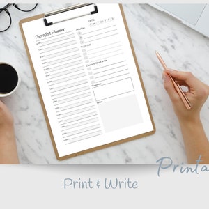 Therapist Daily Planner, Daily Clinical Planning Tool, 30 Min Daily ...