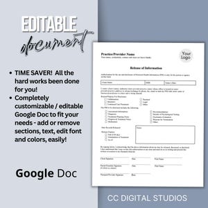Policy Forms BUNDLE, Editable Google Docs, Psychologists Office ...