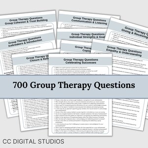Group Therapy Questions & Activities: Counseling Conversation Starters ...