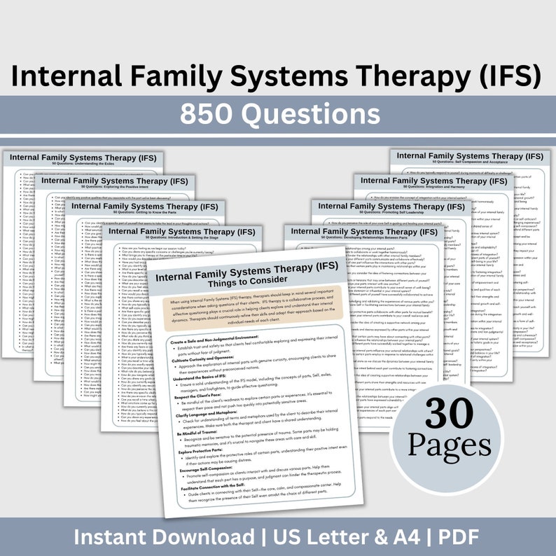 Internal Family Systems Therapy Questions, Therapy Cheat Sheet ...