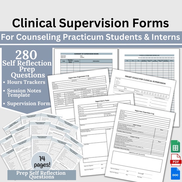Clinical Supervision Note Template - Etsy