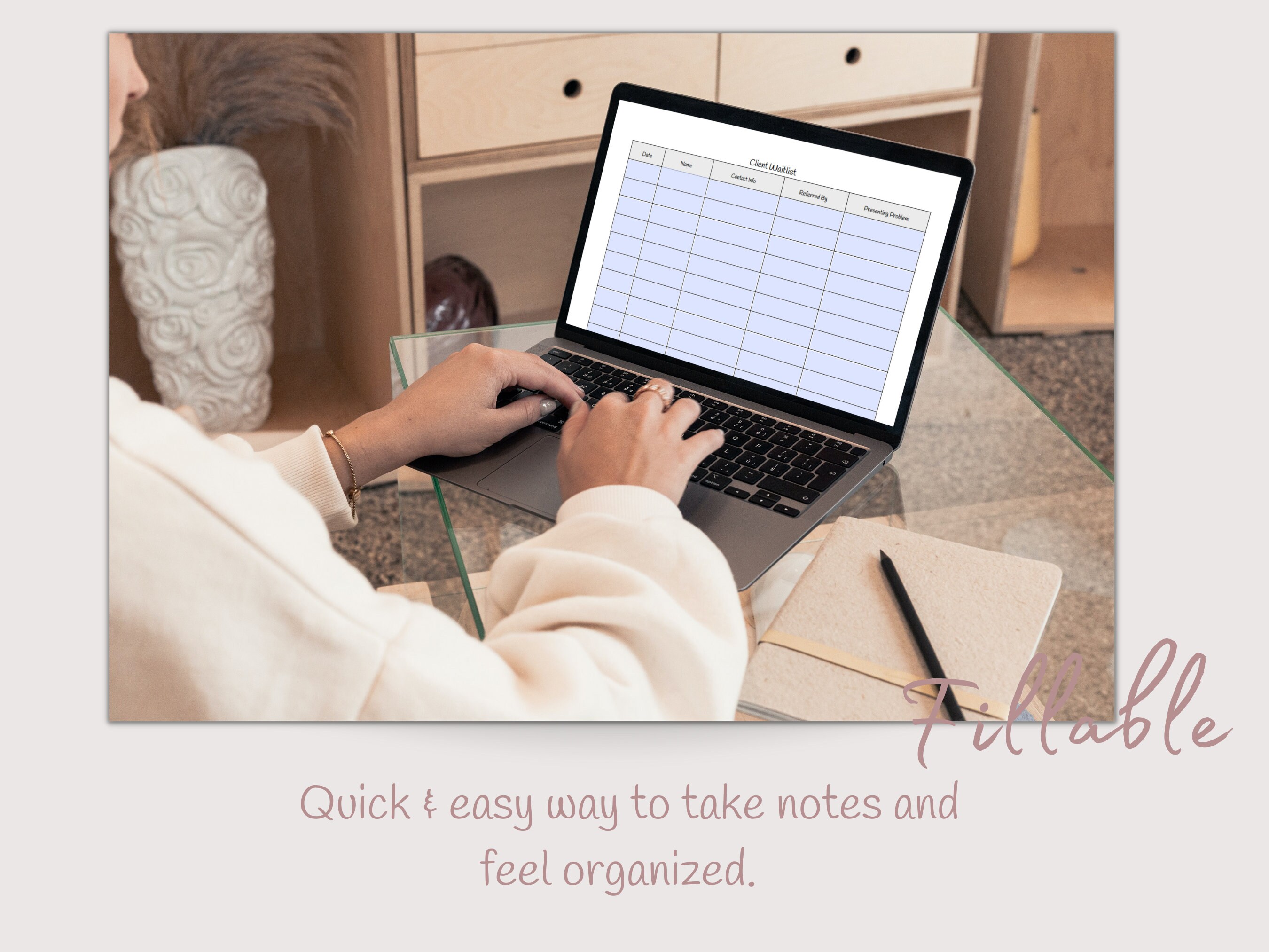 Client Waitlist Printable & Fillable Client Tracker - Etsy
