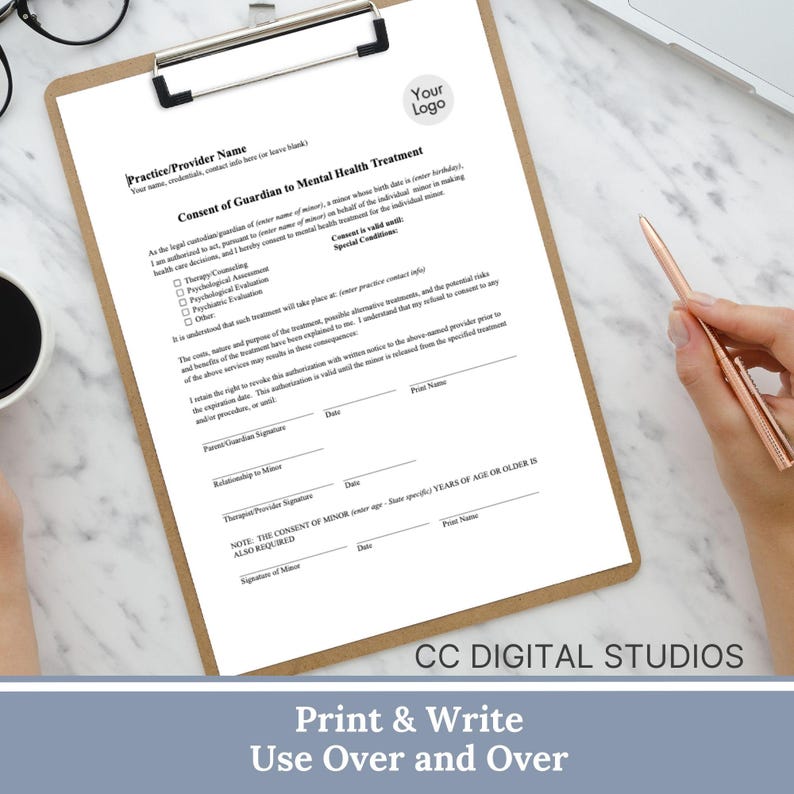 Child Therapy Consent Form: Mental Health Treatment (fillable PDF) - Etsy