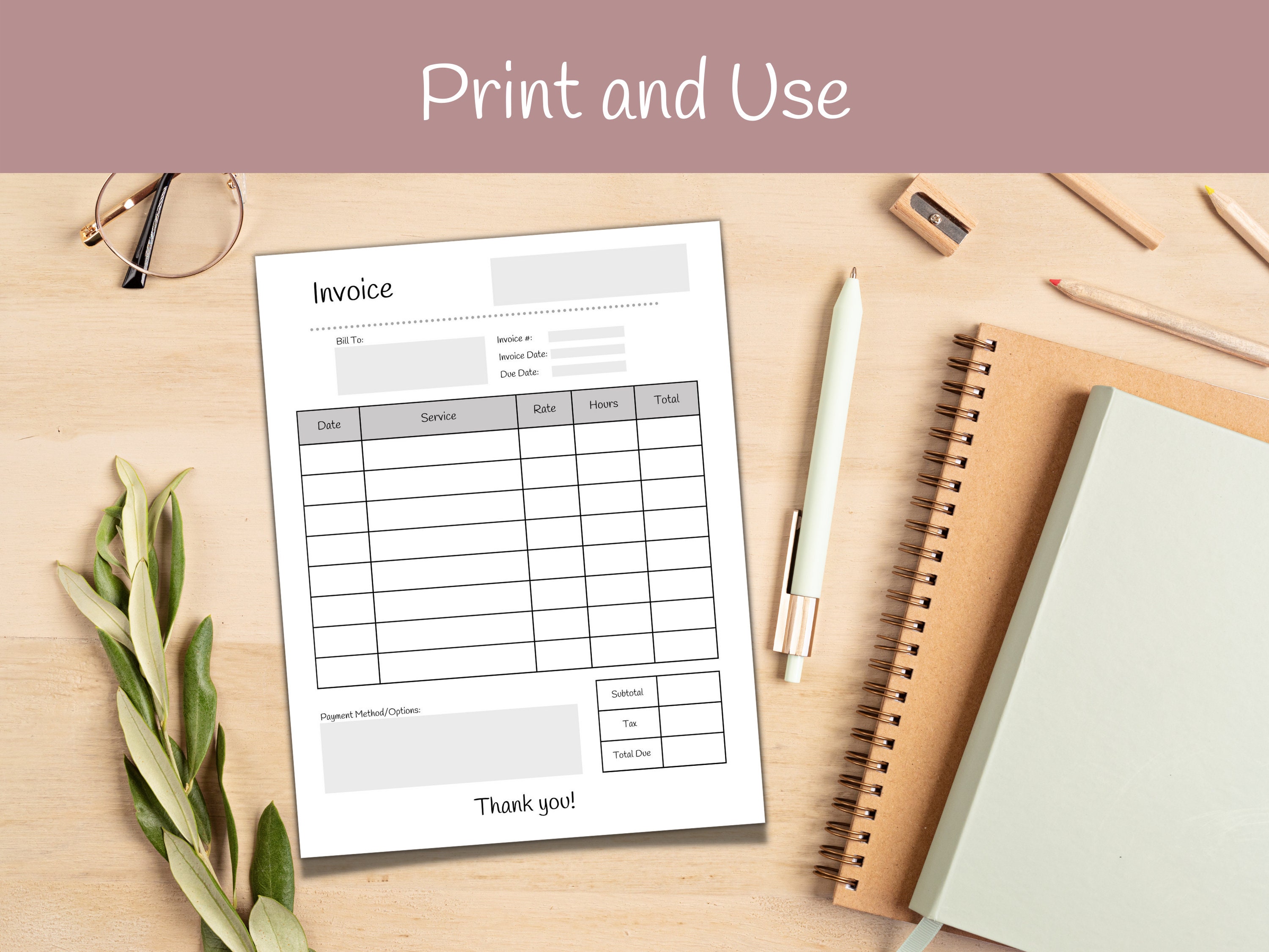 Invoice Template For Therapists Fillable Invoice For Private Etsy UK