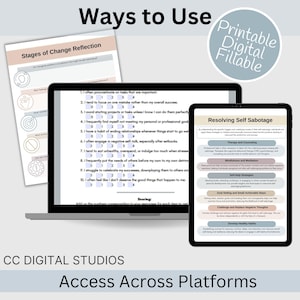 Self Sabotage Workbook, Inner Critic Therapy Worksheets, Self Love ...