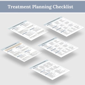 Treatment Plan Checklist for Therapist Documentation, Therapy Cheat ...