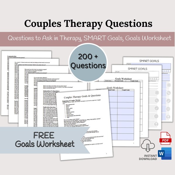 Therapy Goals Cheat Sheet - Etsy