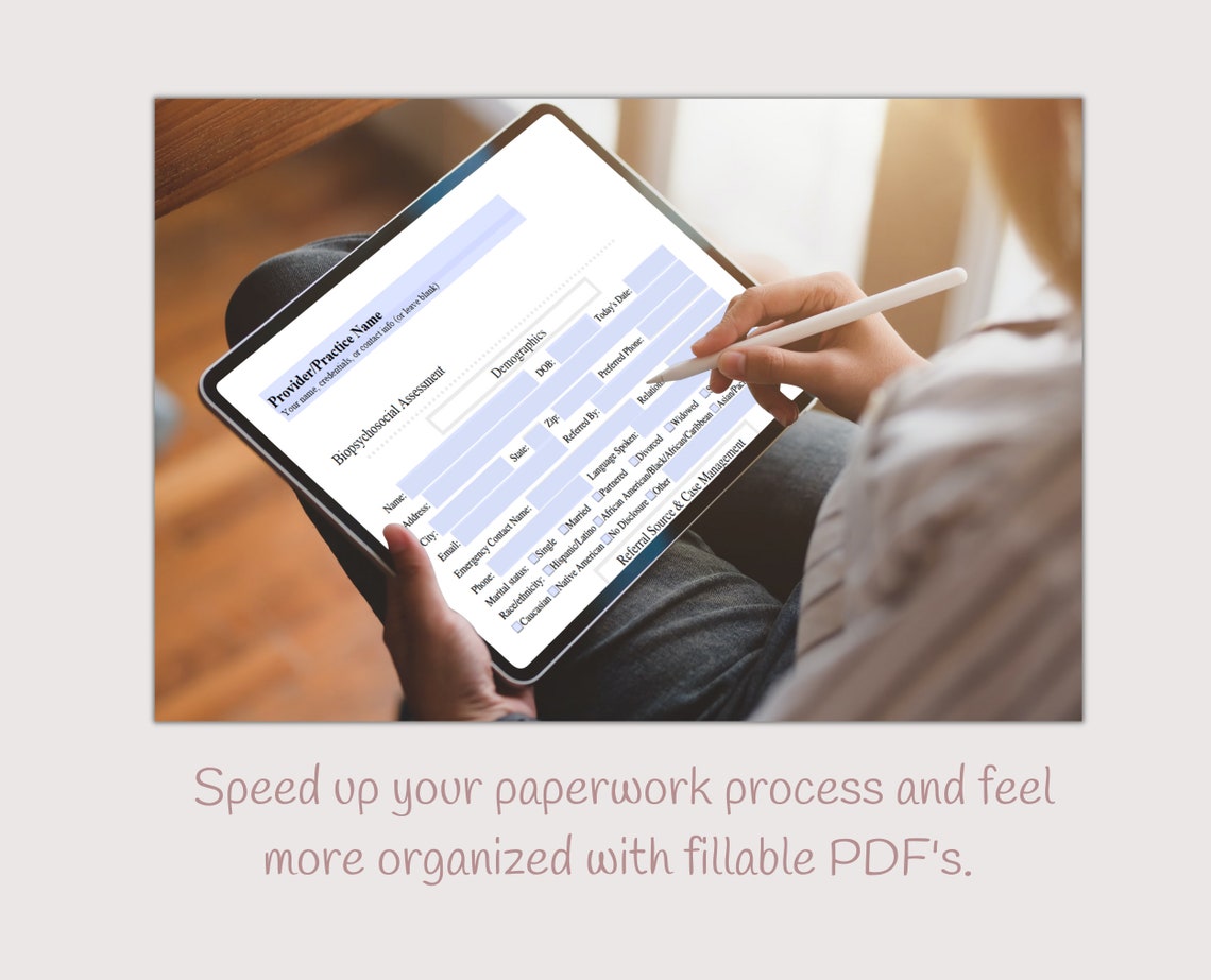Biopsychosocial Intake Assessment Form Comprehensive Fillable - Etsy