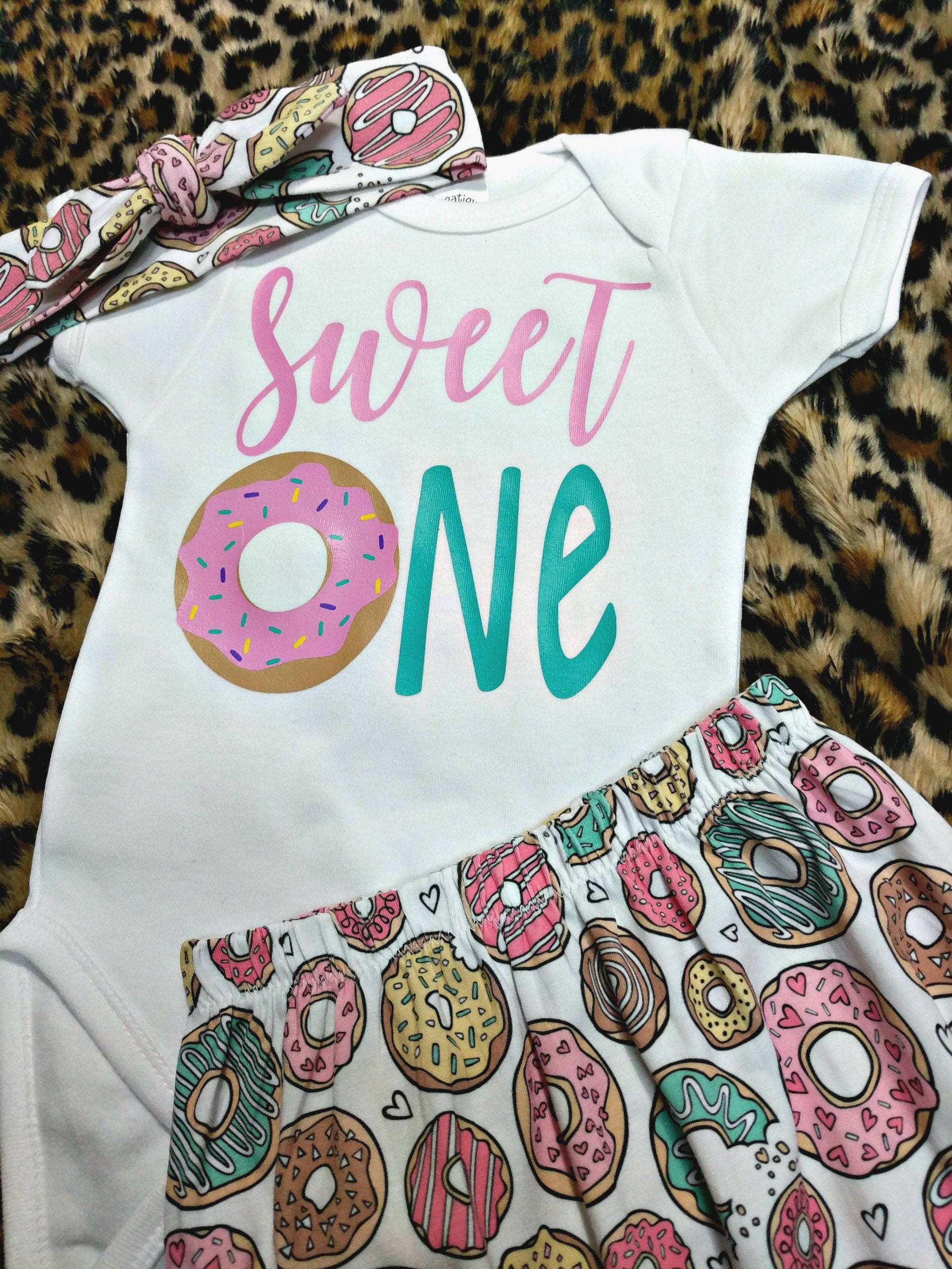 Donut Birthday Party Outfit - Girls Donut Bloomer Band and Custom ...