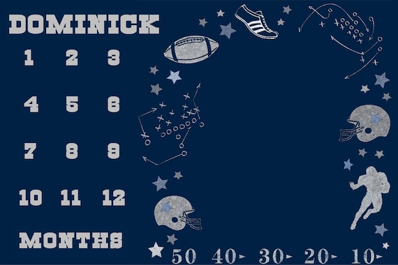 Sports Baby Growth Blanket Newborn Football Milestone | Etsy