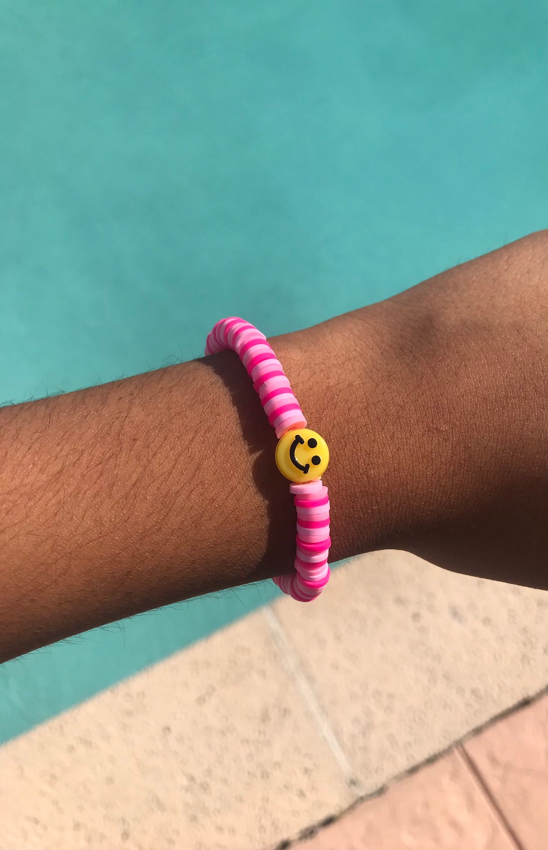 Beaded Smiley Face Bracelet - Etsy
