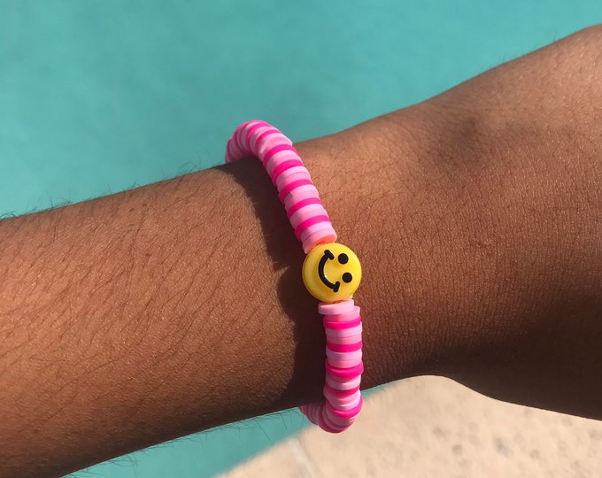 Beaded Smiley Face Bracelet - Etsy