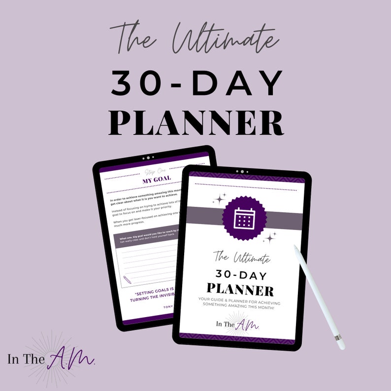Goal Setting Workbook - 30-day Goal Planner - Etsy
