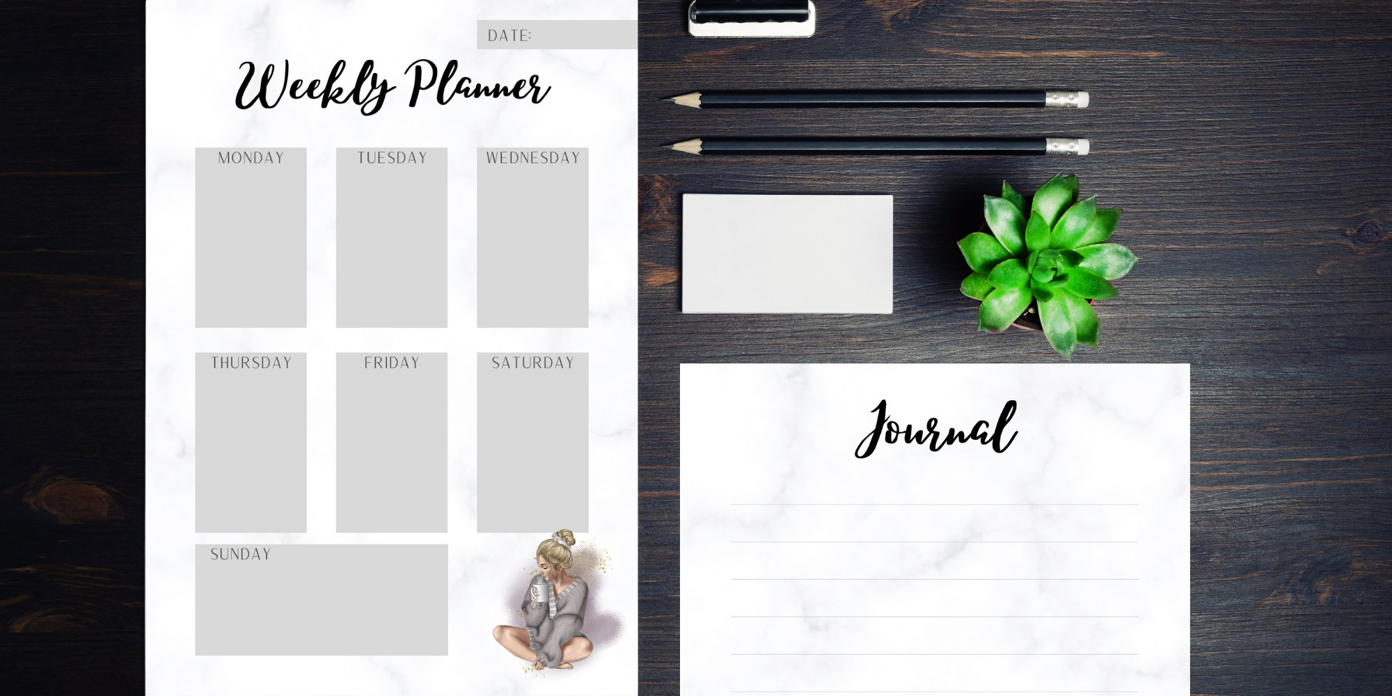 Printable Weekly Planner Sheets Bundle Template Etsy Small Business ...