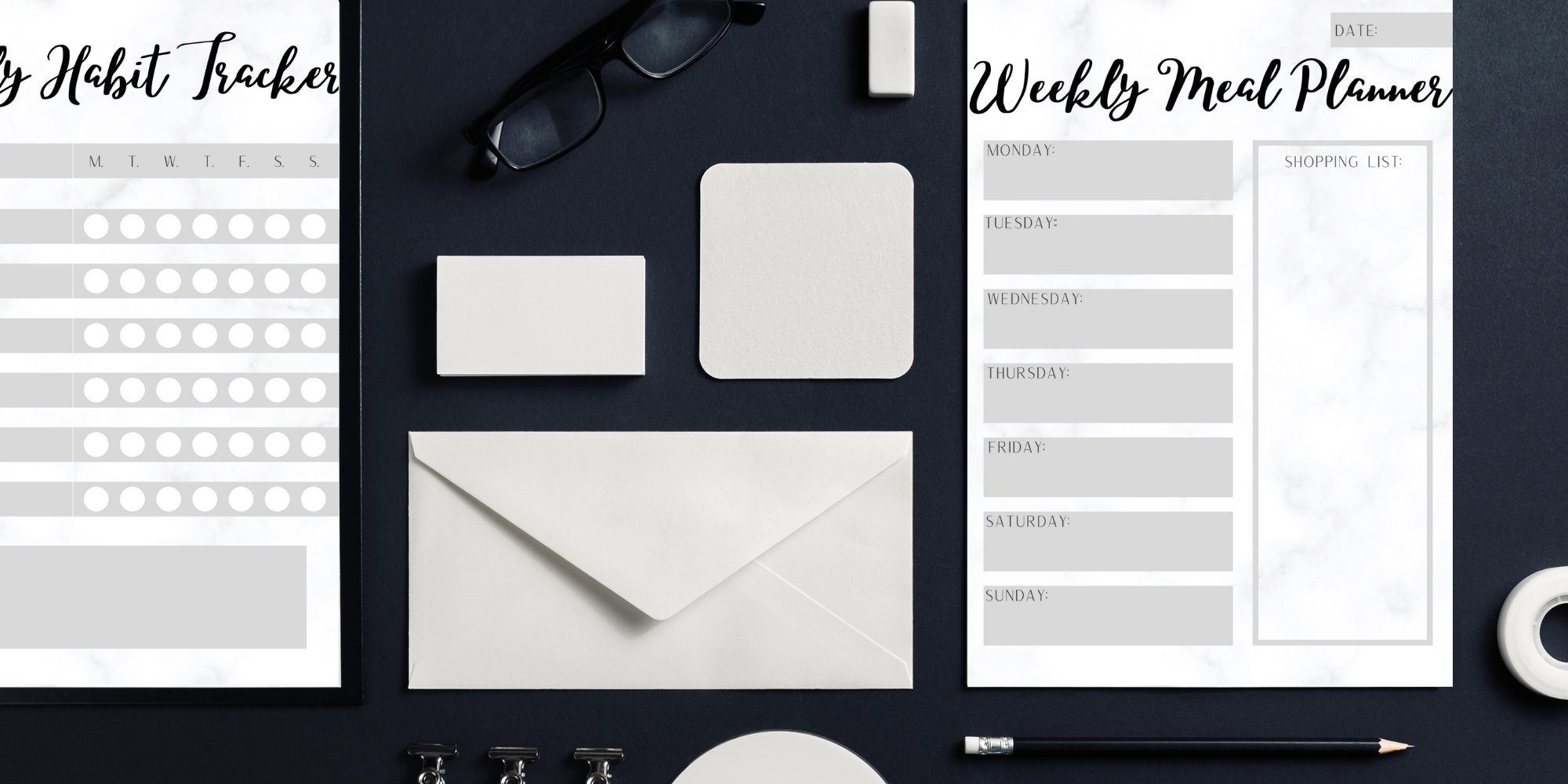Printable Weekly Planner Sheets Bundle Template Etsy Small Business ...