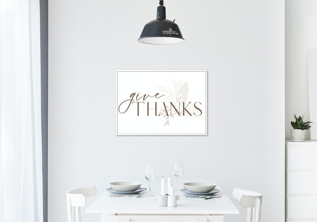 GIVE THANKS Digital Print Fall Decor Minimalist Art Wall - Etsy
