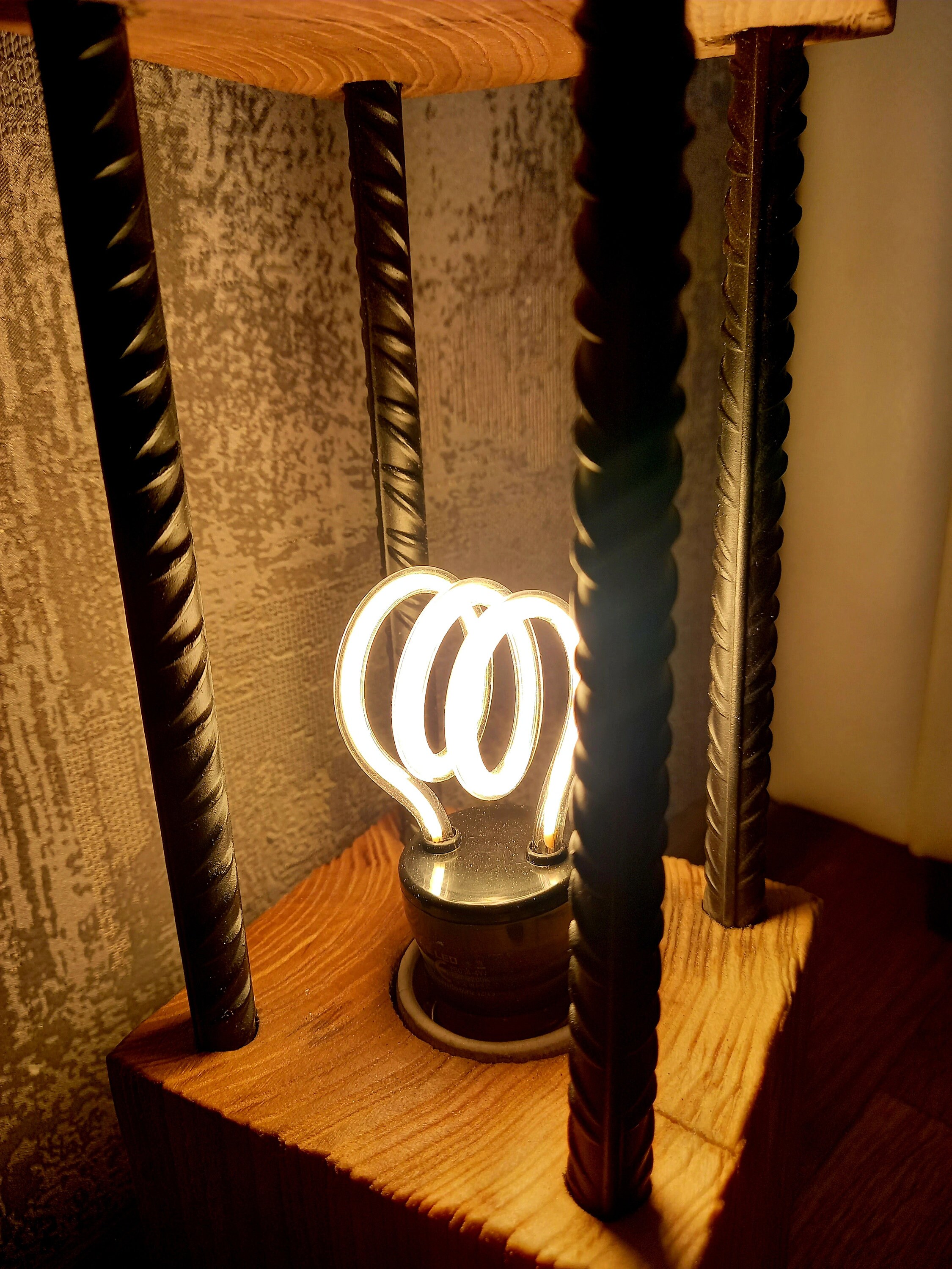 Wooden Handmade Lamp in Loft Style - Etsy