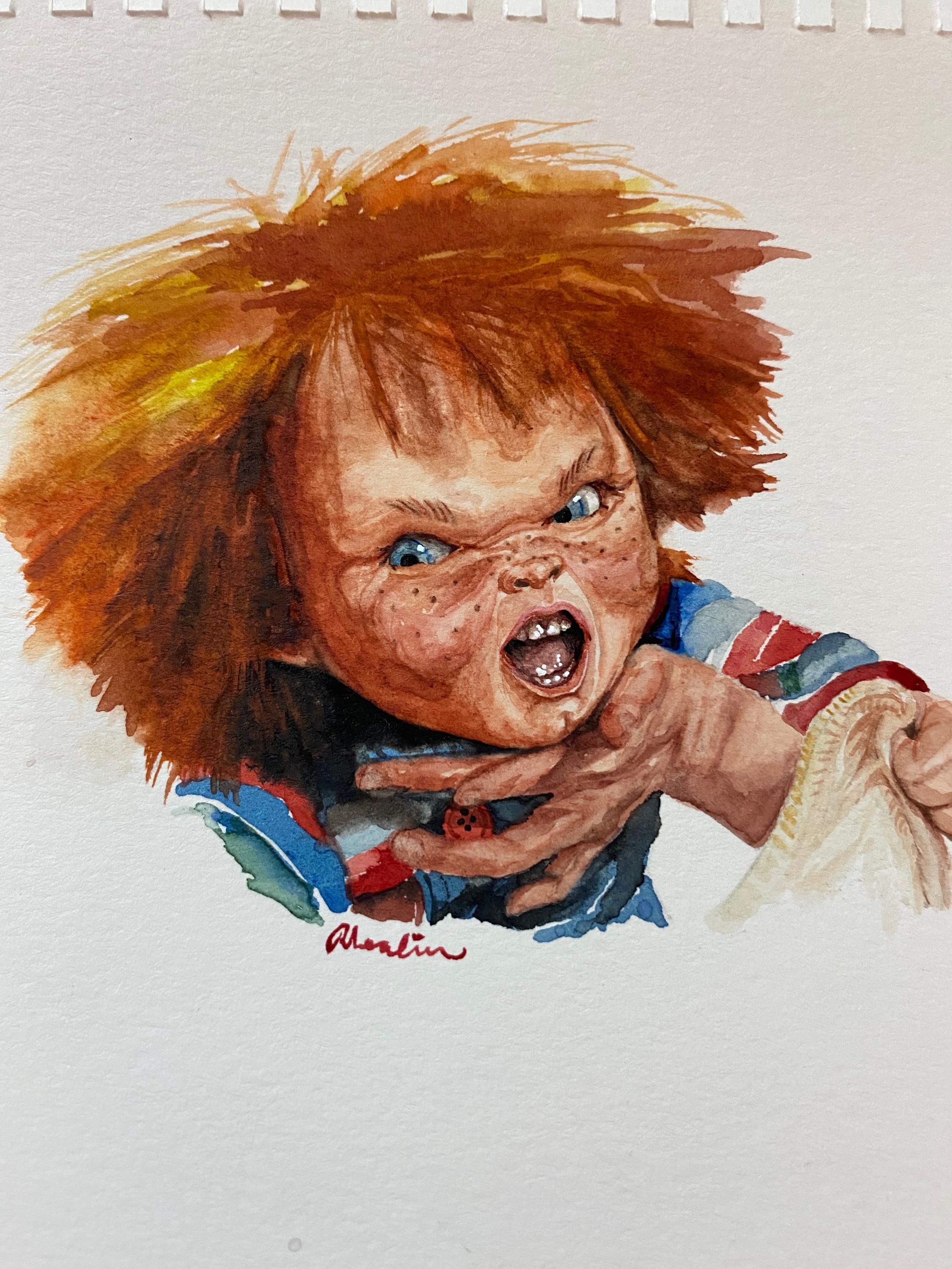Scream, Annabelle, Chucky, Watercolor, Horror Art, Horror, Home Decor ...