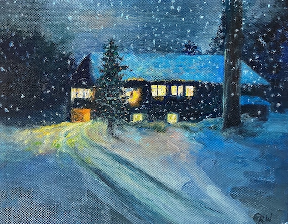 Winter Night Scene