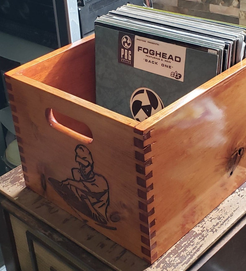 12 DJ Vinyl Record Crates Stained With Dovetail Joints - Etsy