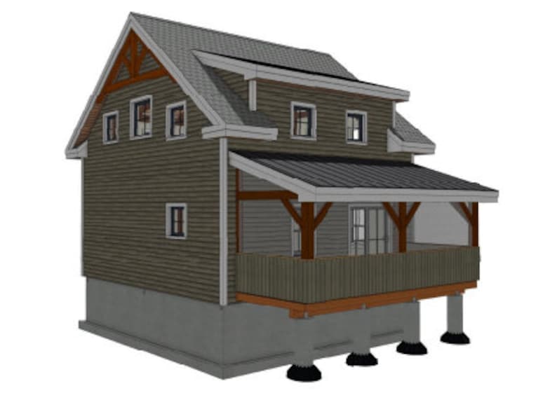 24' X 24' Rustic Ridge Cabin Timber Frame Plan Set - Etsy