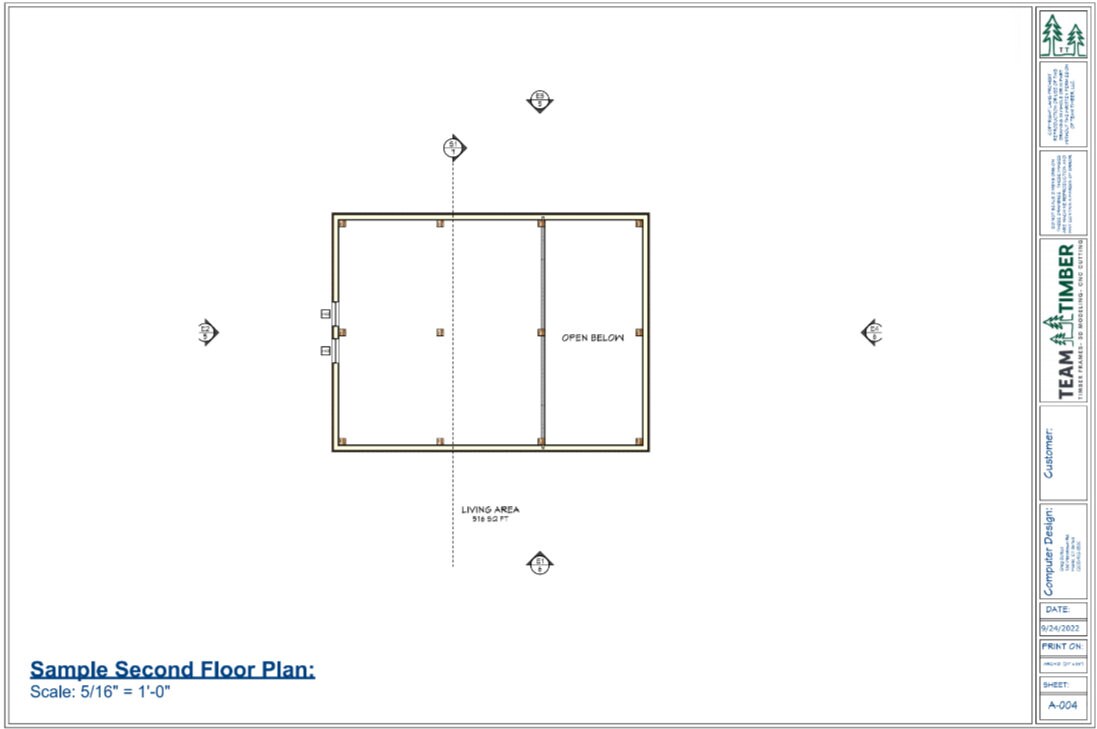 24' X 32' Hemlock Cabin I Timber Frame Plan Set - Etsy