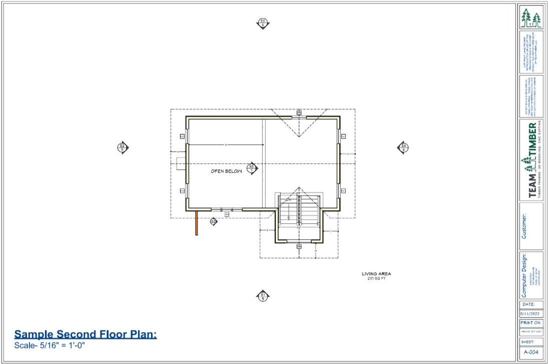 18' X 30' Chestnut Cabin I Timber Frame Plan Set - Etsy